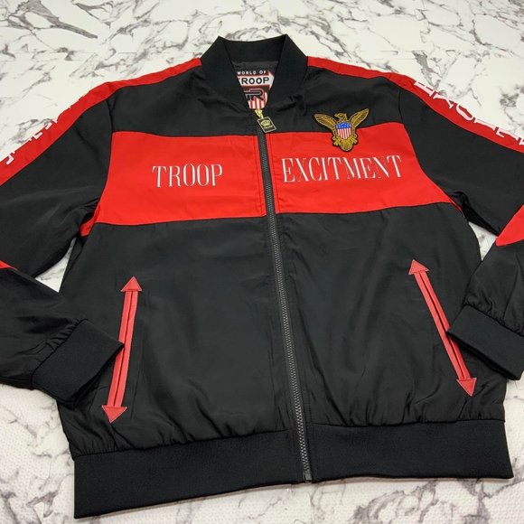 TROOP | Pants | Mens Troop Black Red Windbreaker Tracksuit | Poshmark
